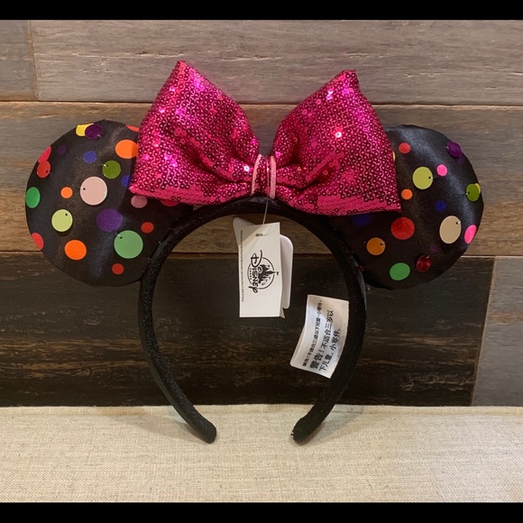 Disney | Accessories | Disney Colorful Polka Dot Minnie Ears | Poshmark
